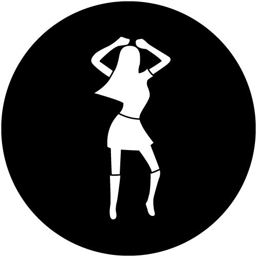 T1022-2 Disco Lady | Stainless Steel Gobo | Gobotech